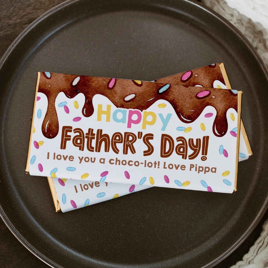 Happy Father's Day Chocolate Bar Wrapper Template, Printable Love You A ...