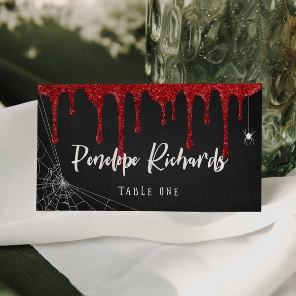 Halloween Place Card - Etsy
