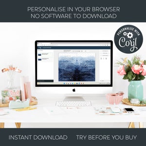 Navy Ombre Folded Wedding Program Template, Printable Dark Blue ...