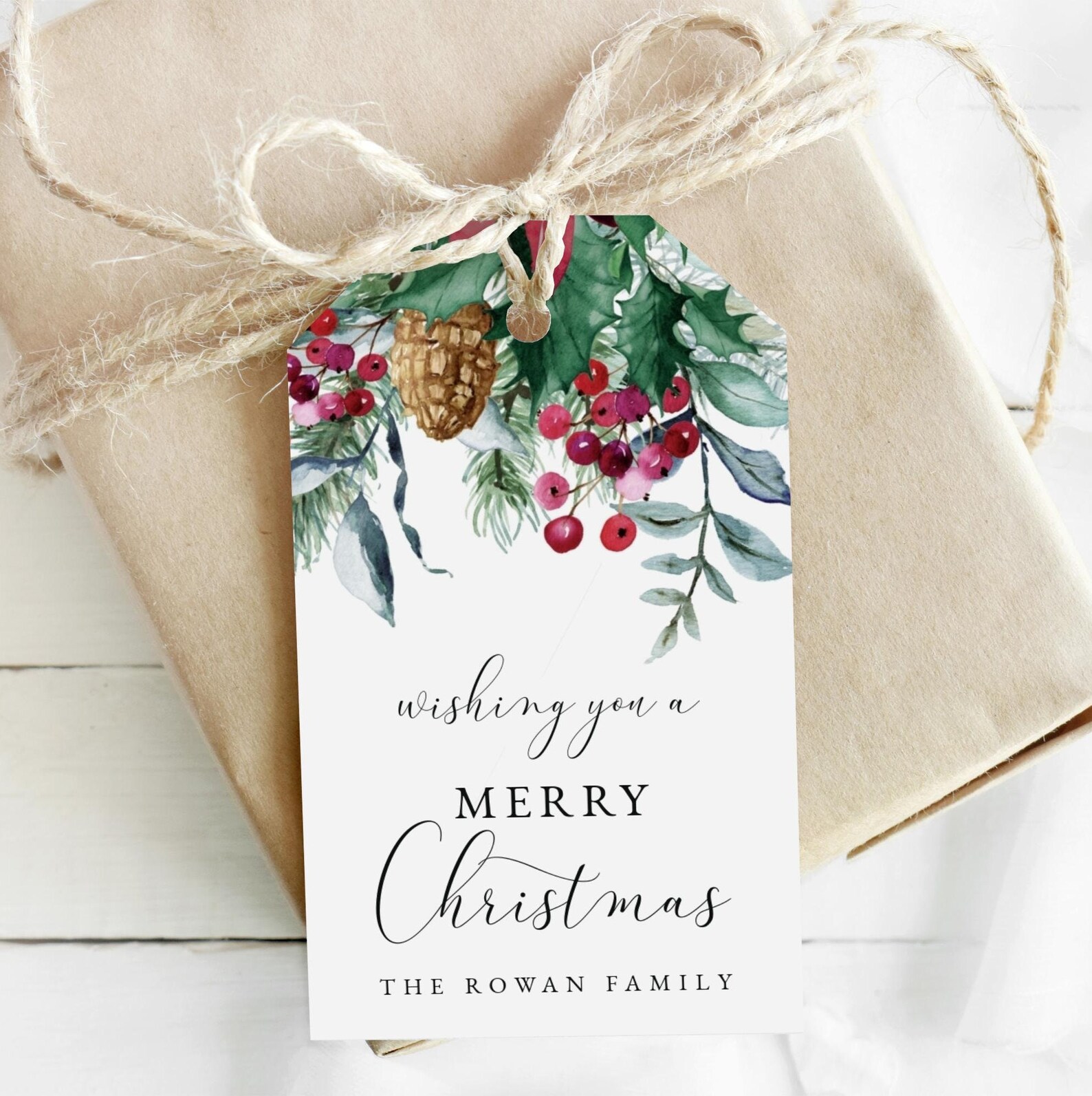 Editable Christmas Favor Tag Template Printable Holiday Party - Etsy