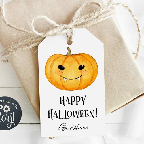 Printable Halloween Favor Tag Template Boo Gift Tags Trick - Etsy