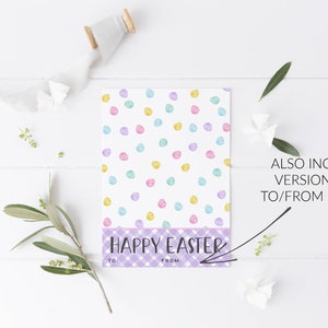 Printable Easter Eggs Mini Cookie Card Colorful Easter Eggs - Etsy