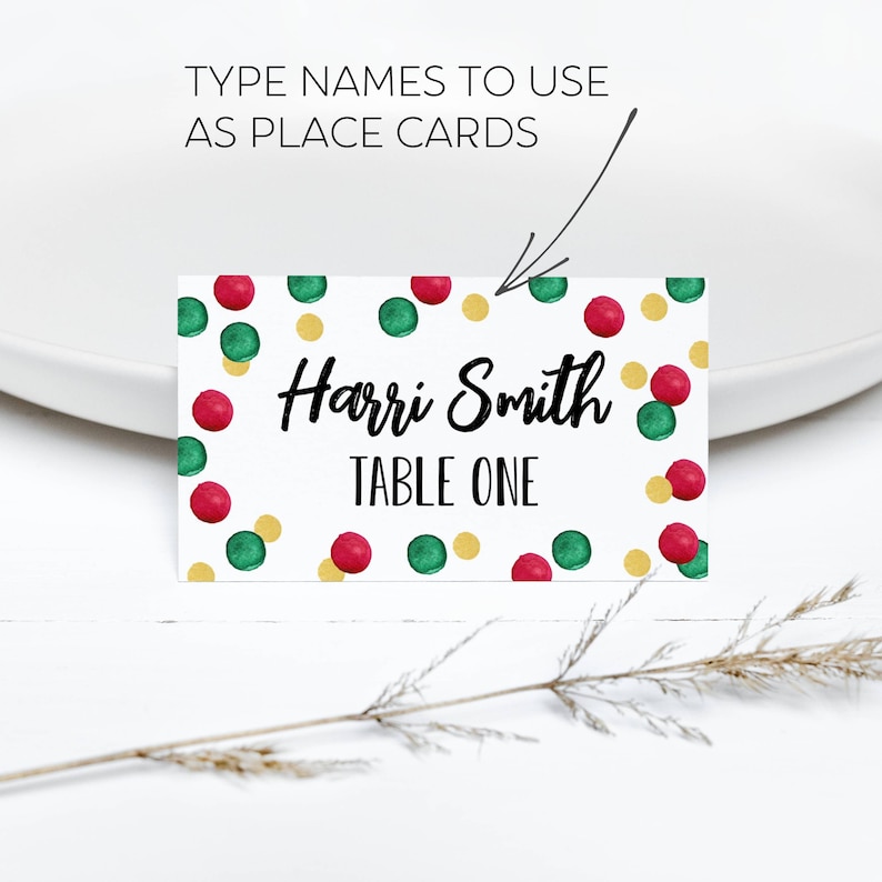 Editable Christmas Buffet Label Template, Printable Holiday Party Food ...