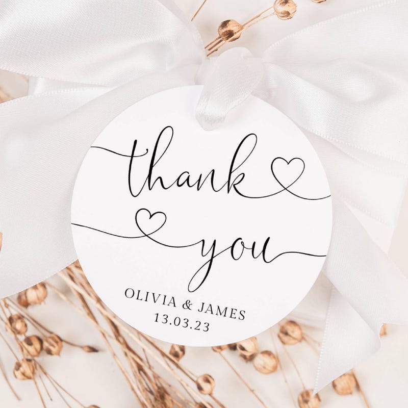 Heart Wedding Labels - Etsy