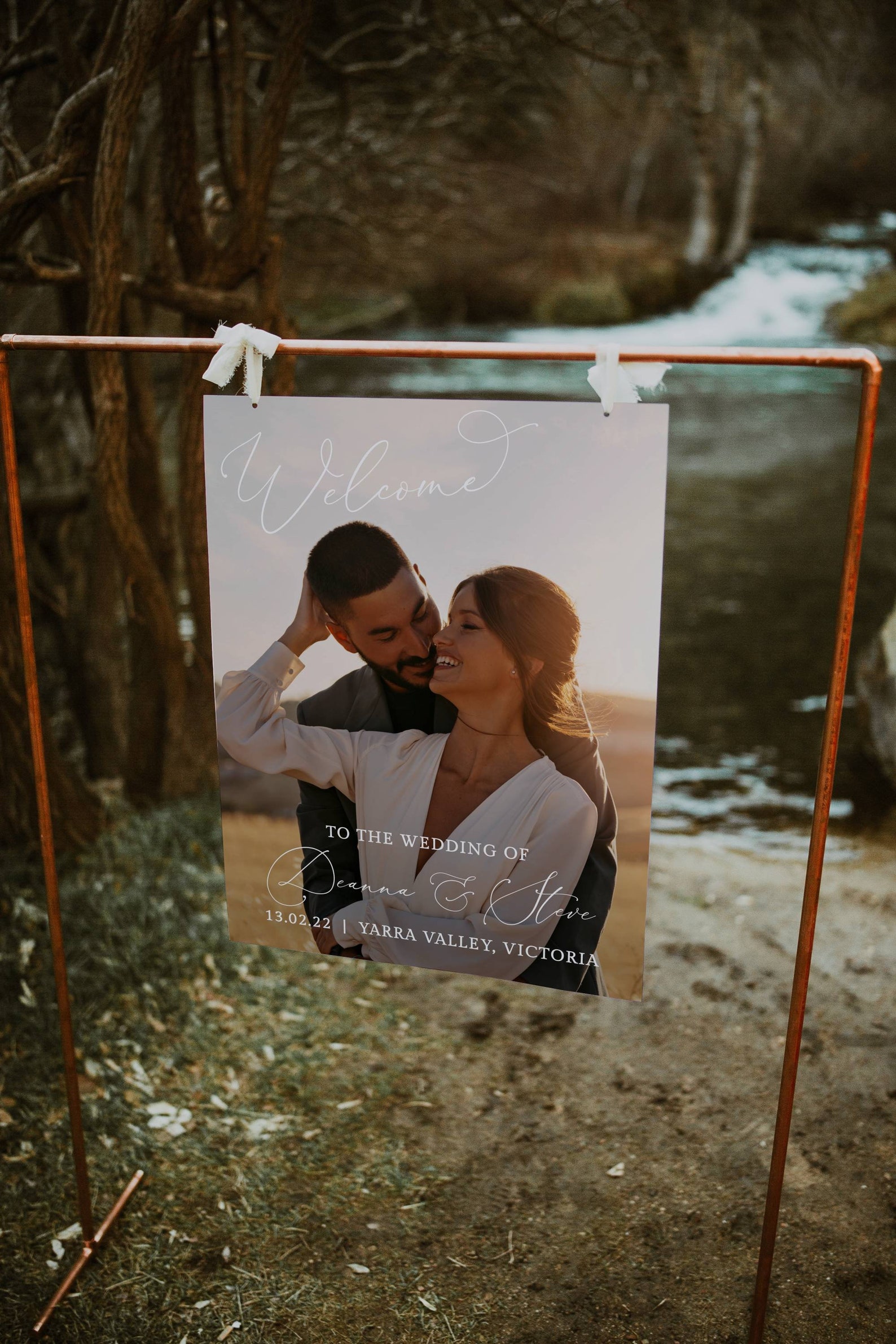 Photo Wedding Welcome Sign Template, Printable Wedding Sign With ...
