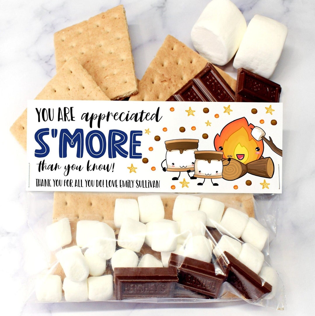 Editable S'mores Bag Topper Template Printable - Etsy