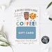 Back to School Coffee Teacher Gift Card Holder Template, Printable ...