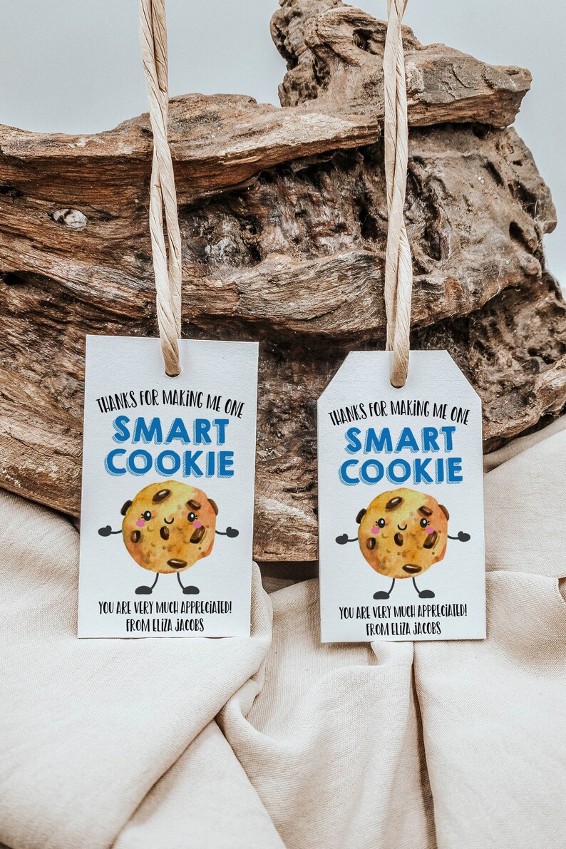 Smart Cookie Teacher Appreciation Gift Tag Template Printable - Etsy