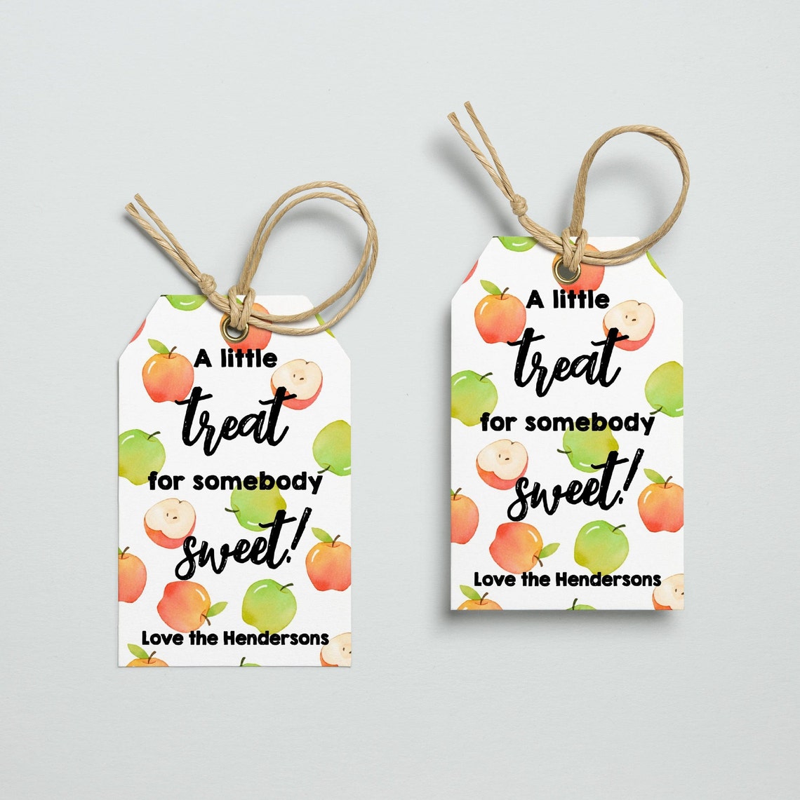 Apple Gift Tag Template Printable Apples Favor Tag Editable - Etsy