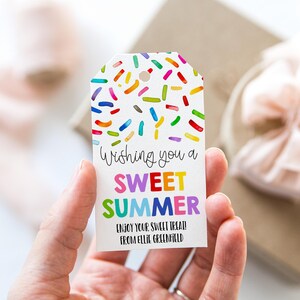 Have A Sweet Summer Gift Tag Template, Printable Sprinkles End of ...