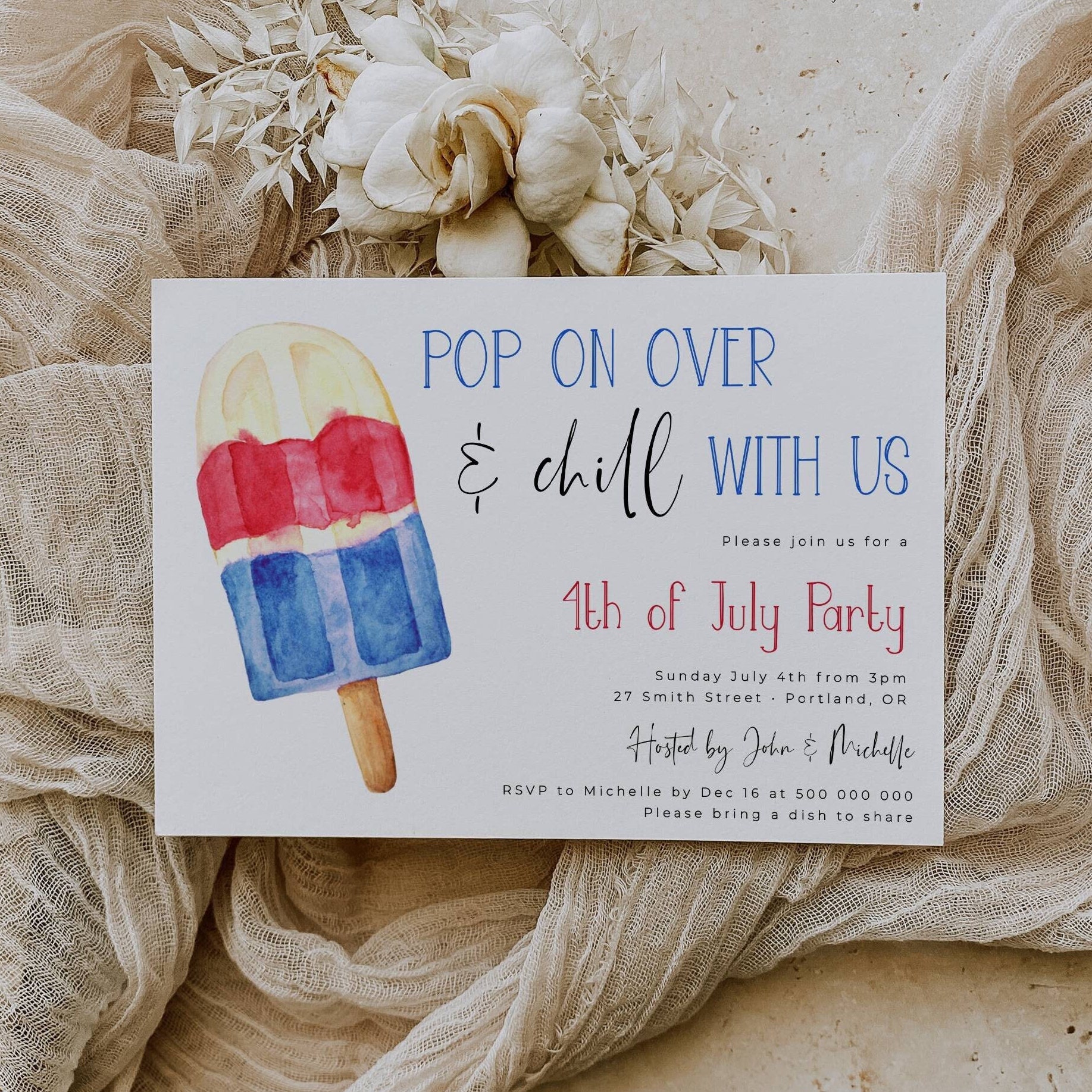 Popsicle Invitation Template