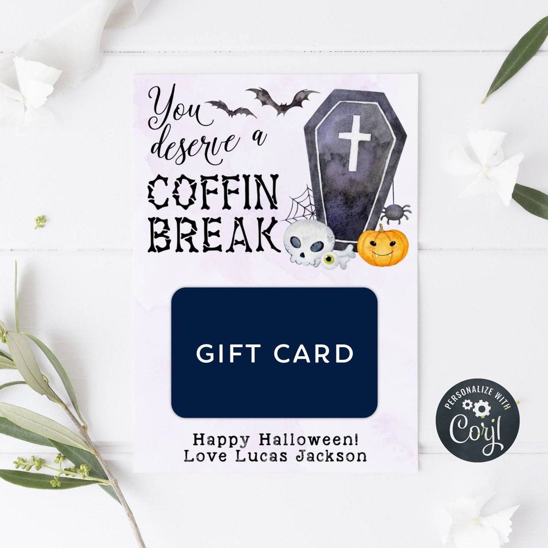 Halloween Coffee Gift Card Holder Template, Printable You Deserve A ...