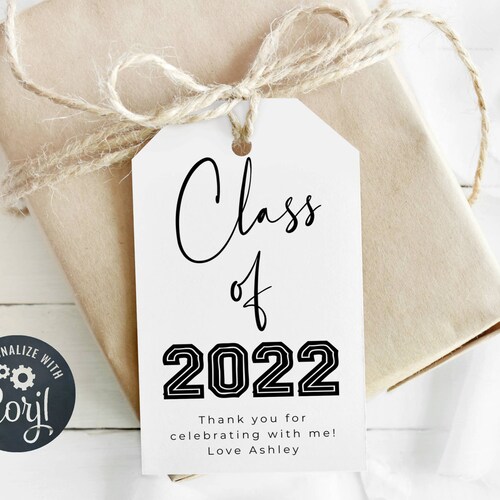 Printable Graduation Cap Class of 2022 Gift Tag Instant - Etsy