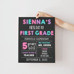 Editable First Day of School Sign Template, Printable First Day Any ...