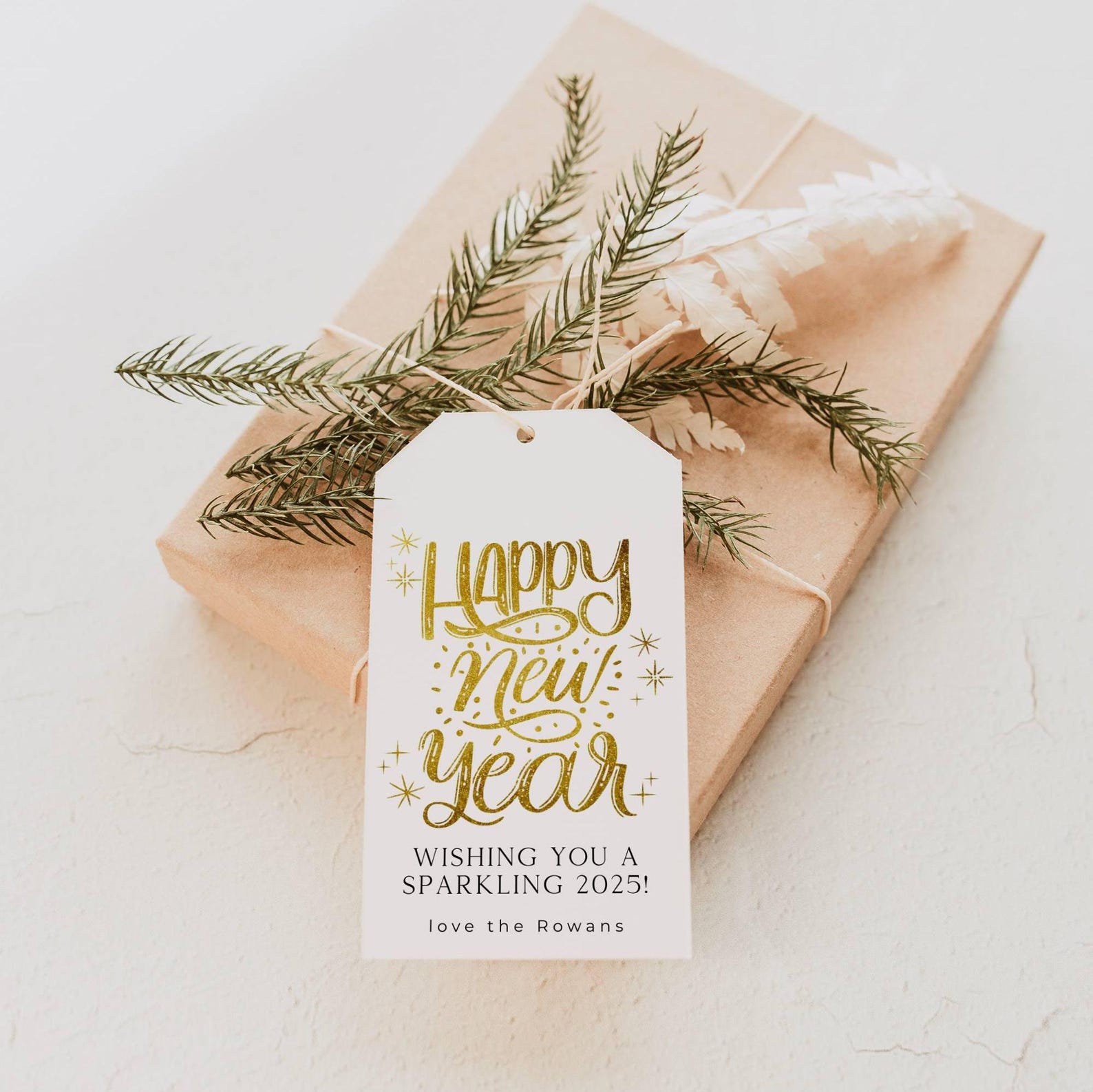 Happy New Year Gift Tag Template, Printable New Year's Eve Party Favor ...