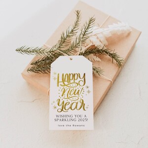 Happy New Year Gift Tag Template, Printable New Year's Eve Party Favor ...