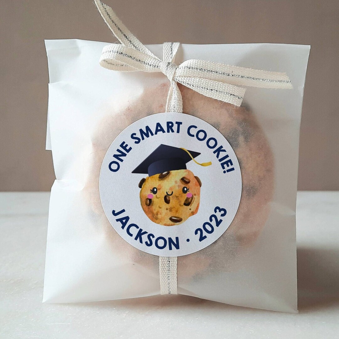Printable Graduation One Smart Cookie Sticker Template, Editable Cute ...