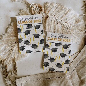 Printable Graduation Caps Mini Cookie Card Congratulations | Etsy