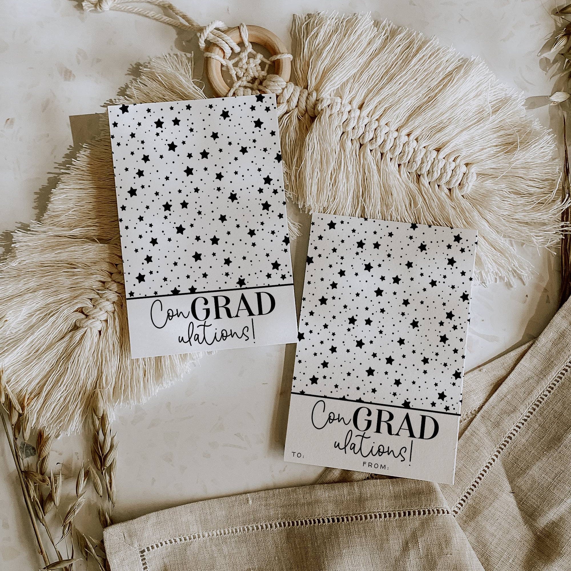 Printable Graduation Mini Cookie Card, Congradulations Cookie Card ...