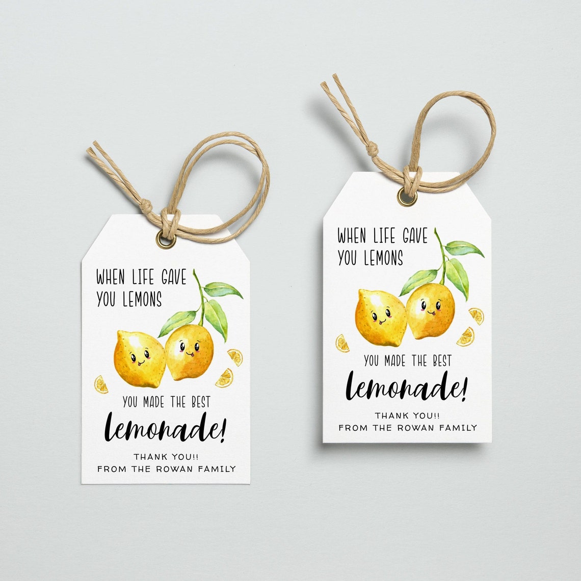Lemon Teacher Appreciation Gift Tag Template Printable | Etsy
