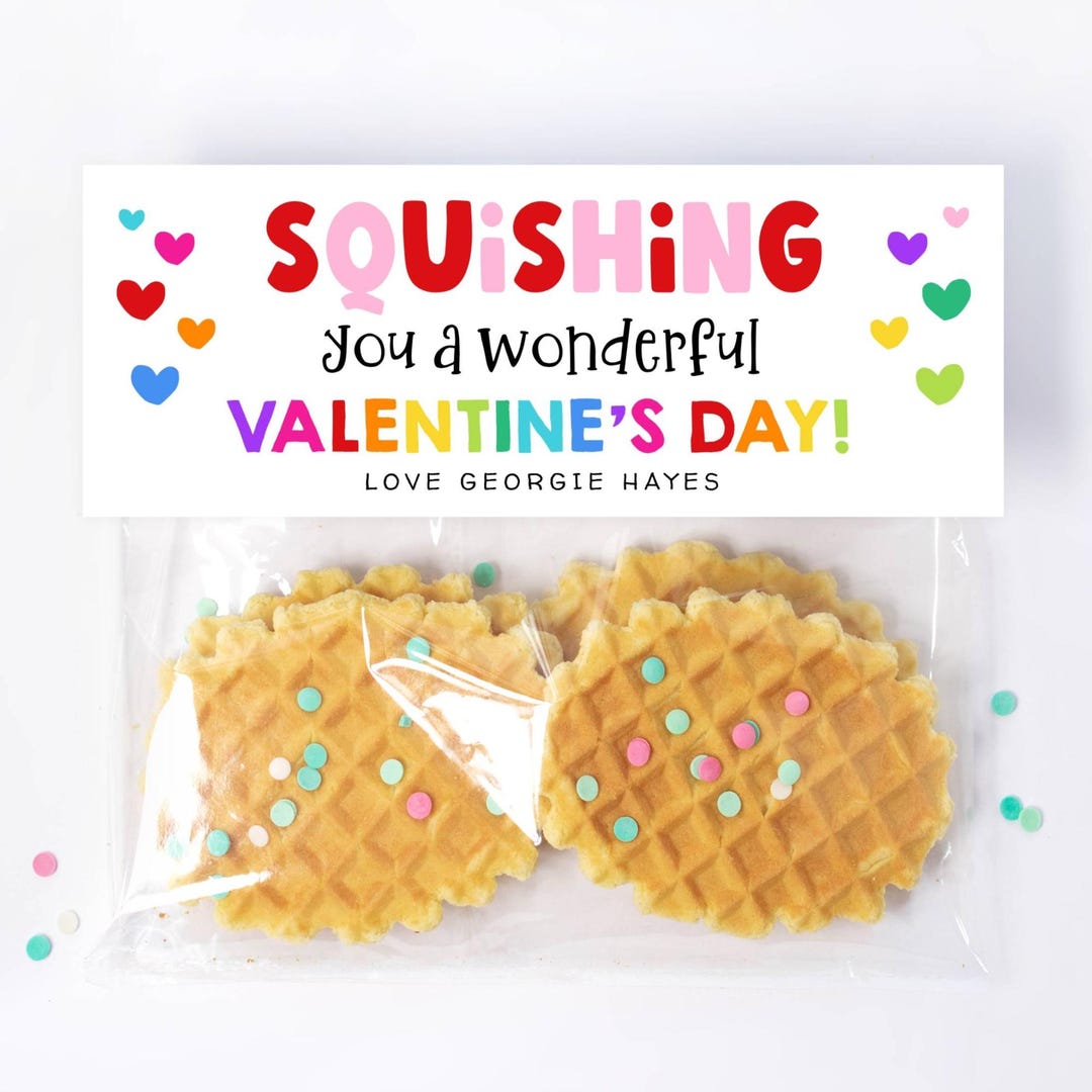 Squishy Valentine Bag Topper Template, Printable Squishing You A Happy ...