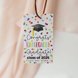 Kindergarten Graduation Gift Tag Template, Printable Congratulations ...