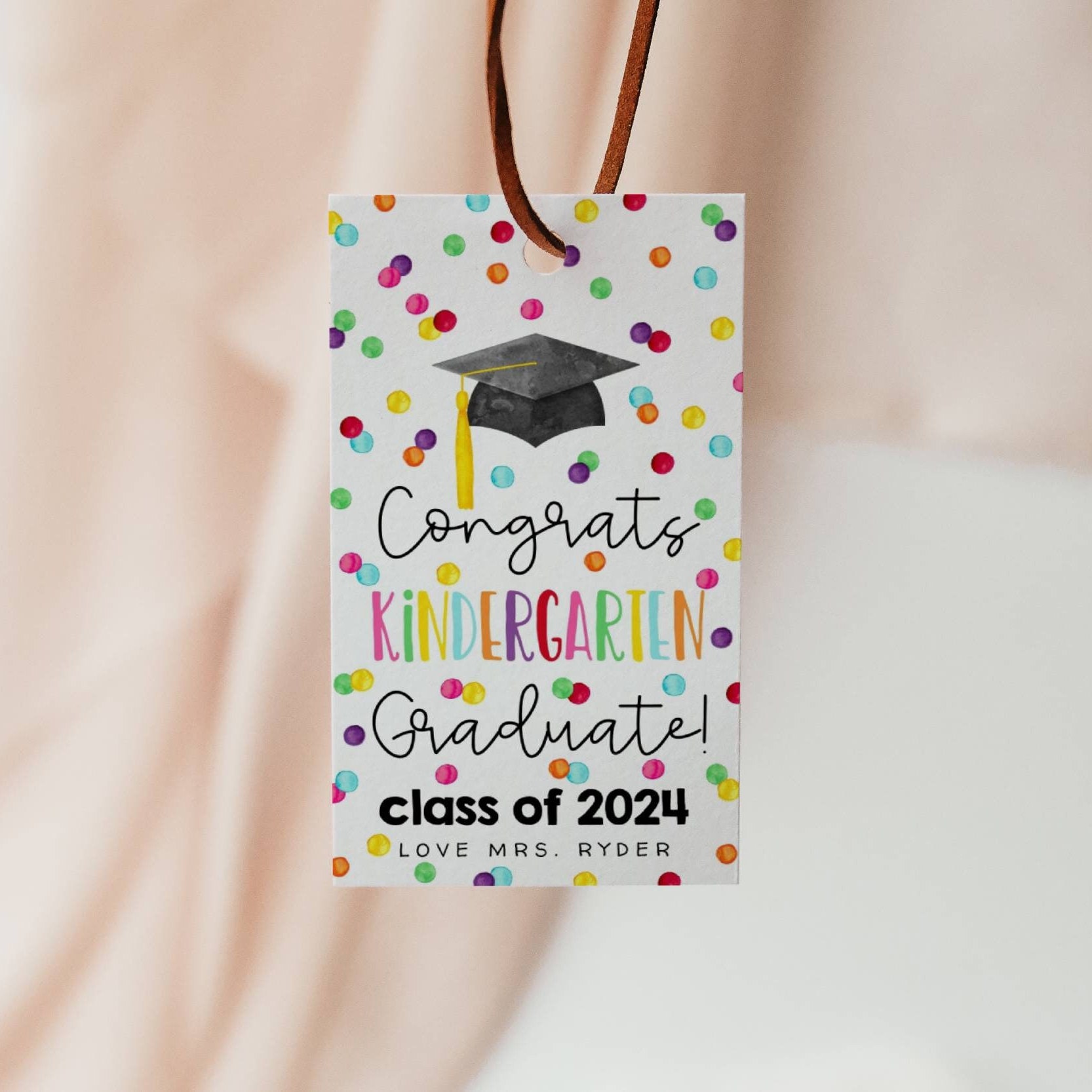 Kindergarten Graduation Gift Tag Template, Printable Congratulations ...