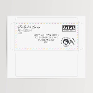 Editable Letter From the Easter Bunny Envelope Template, Printable ...