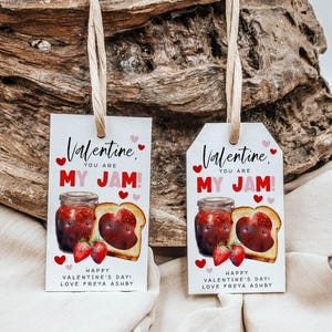 Jam Valentine's Day Gift Tag Template, Printable You Are My Jam Favor ...