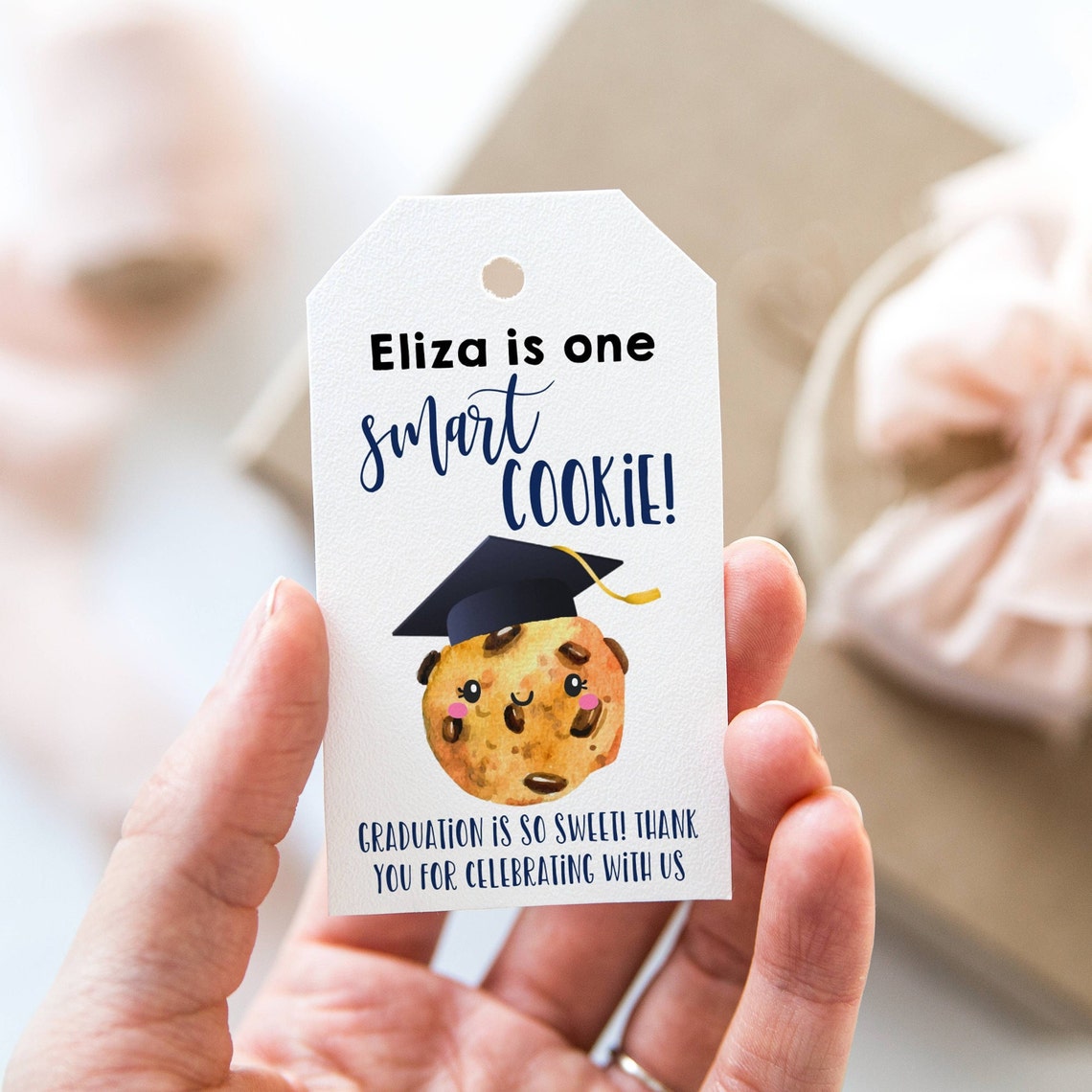 One Smart Cookie Graduation Favor Tag Template, Printable Cookie ...