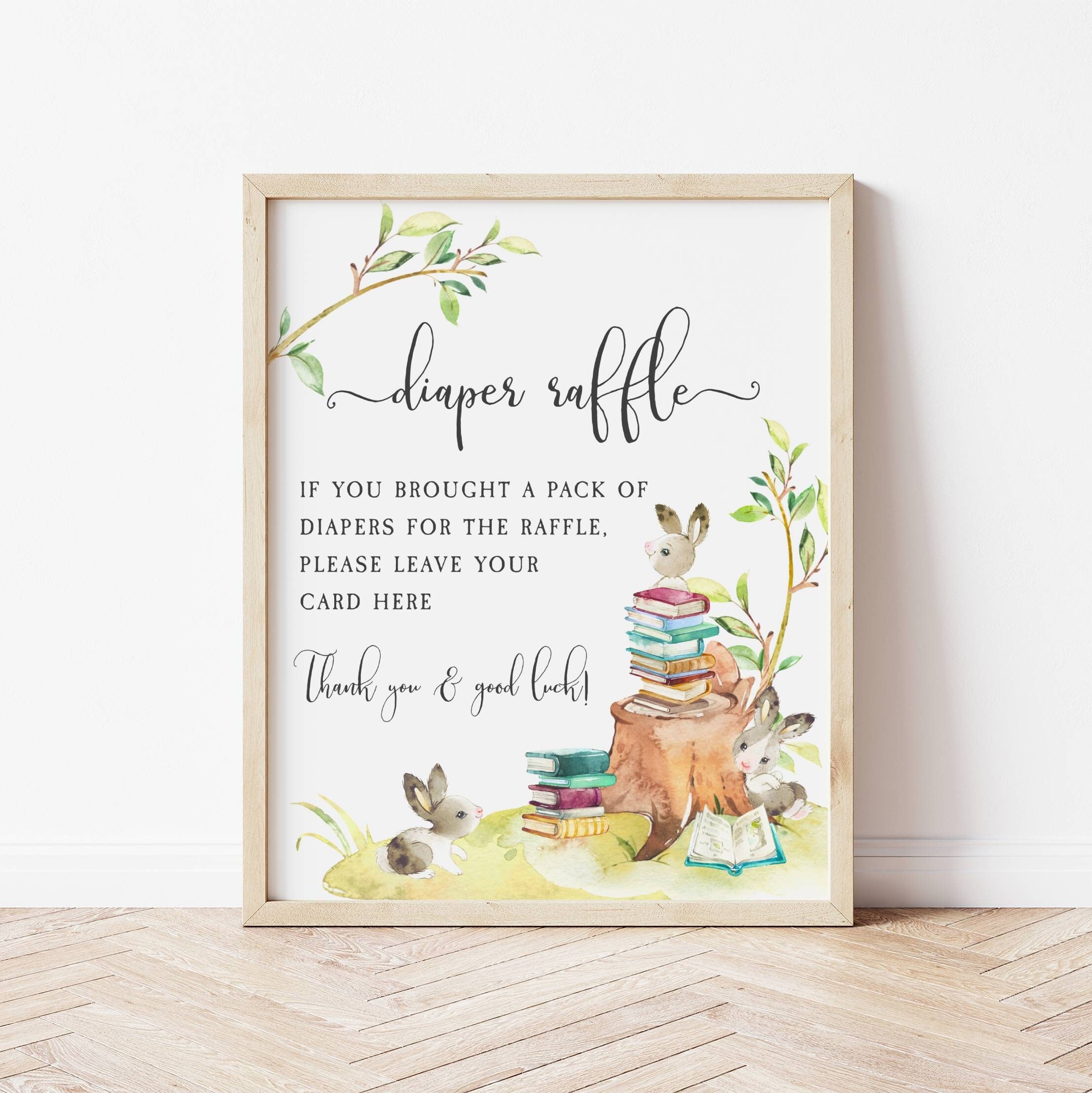 Storybook Baby Shower Diaper Raffle Sign Printable Book - Etsy