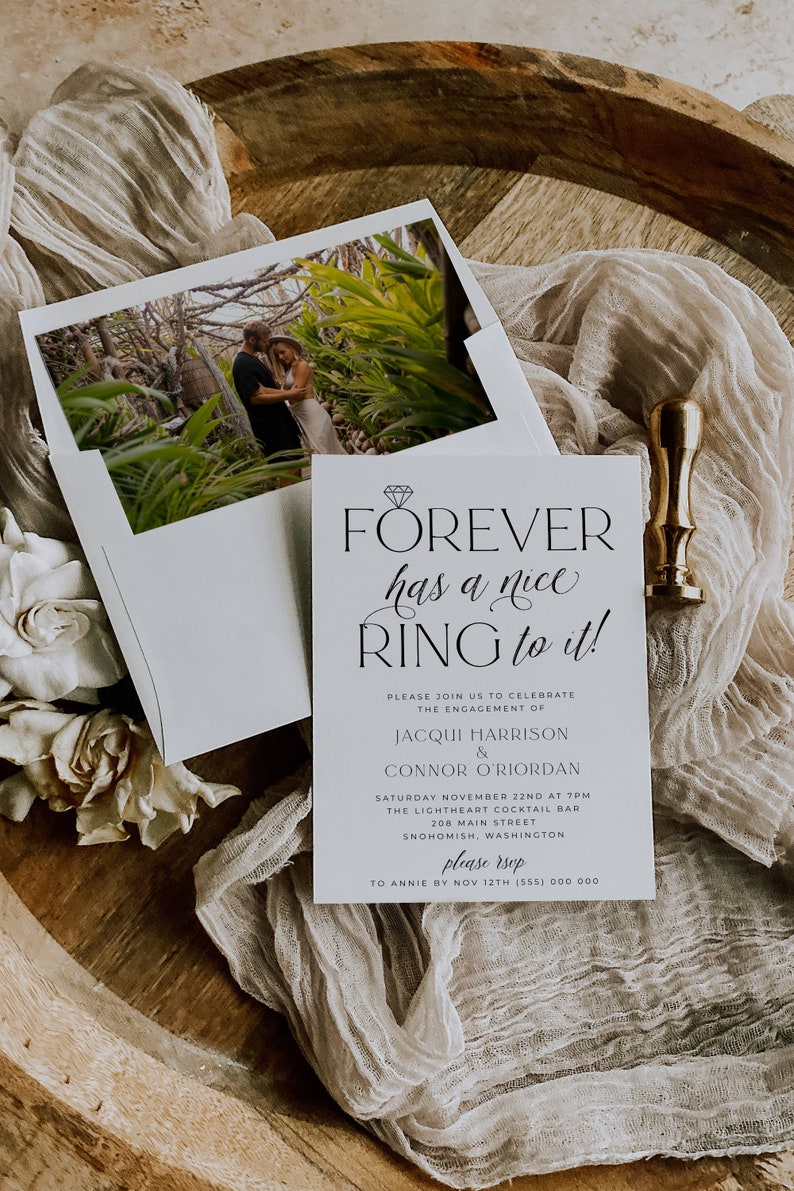 Editable Photo Envelope Liner Template, Printable Modern Wedding ...