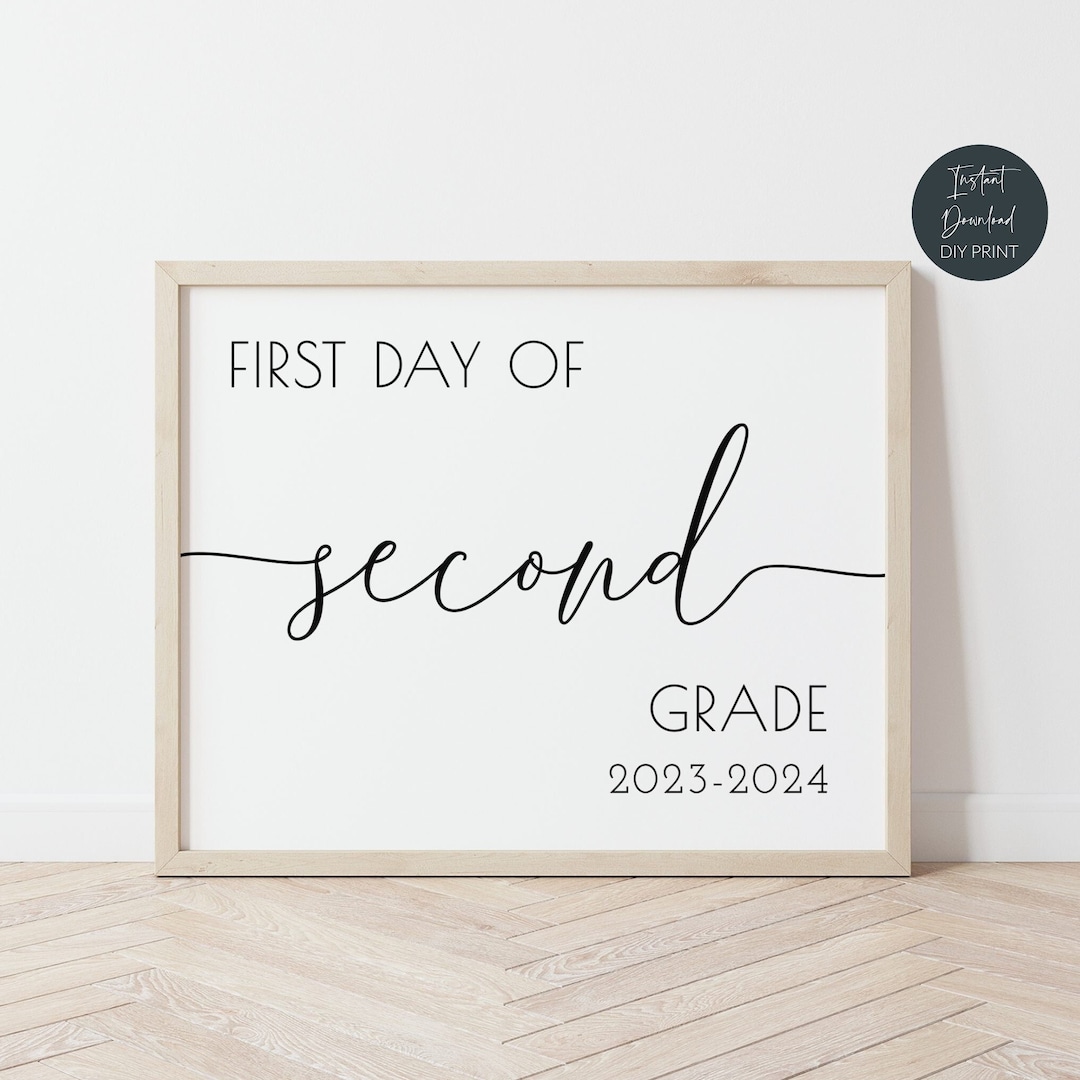 Letrero del primer día de segundo grado 2023-2024 letrero - Etsy México