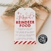 Printable Magical Reindeer Food Tag Template, Editable Christmas Eve ...