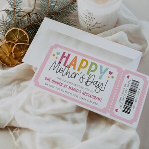 Editable Happy Mother's Day Gift Certificate Template, Printable ...