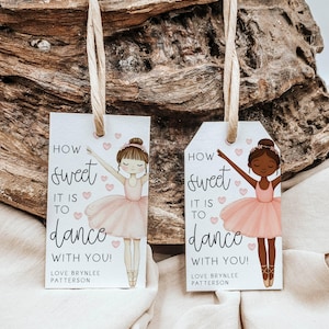 Dance Class Gift Tag Template, Printable How Sweet It is to Dance With ...