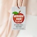 Back to School Gift Tag Template, Printable Apple First Day of School ...