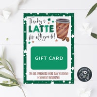 COFFEE Appreciation Gift Tag, Teacher or Nurse Appreciation, Friends ...
