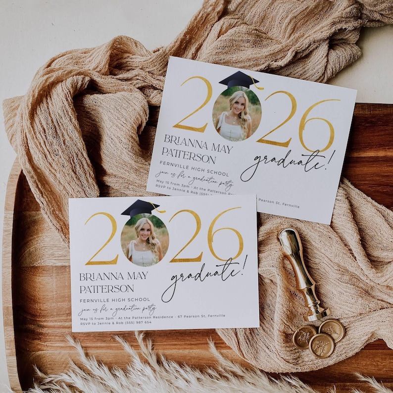 2026 Graduation Party Invitation Template, Printable Graduate ...