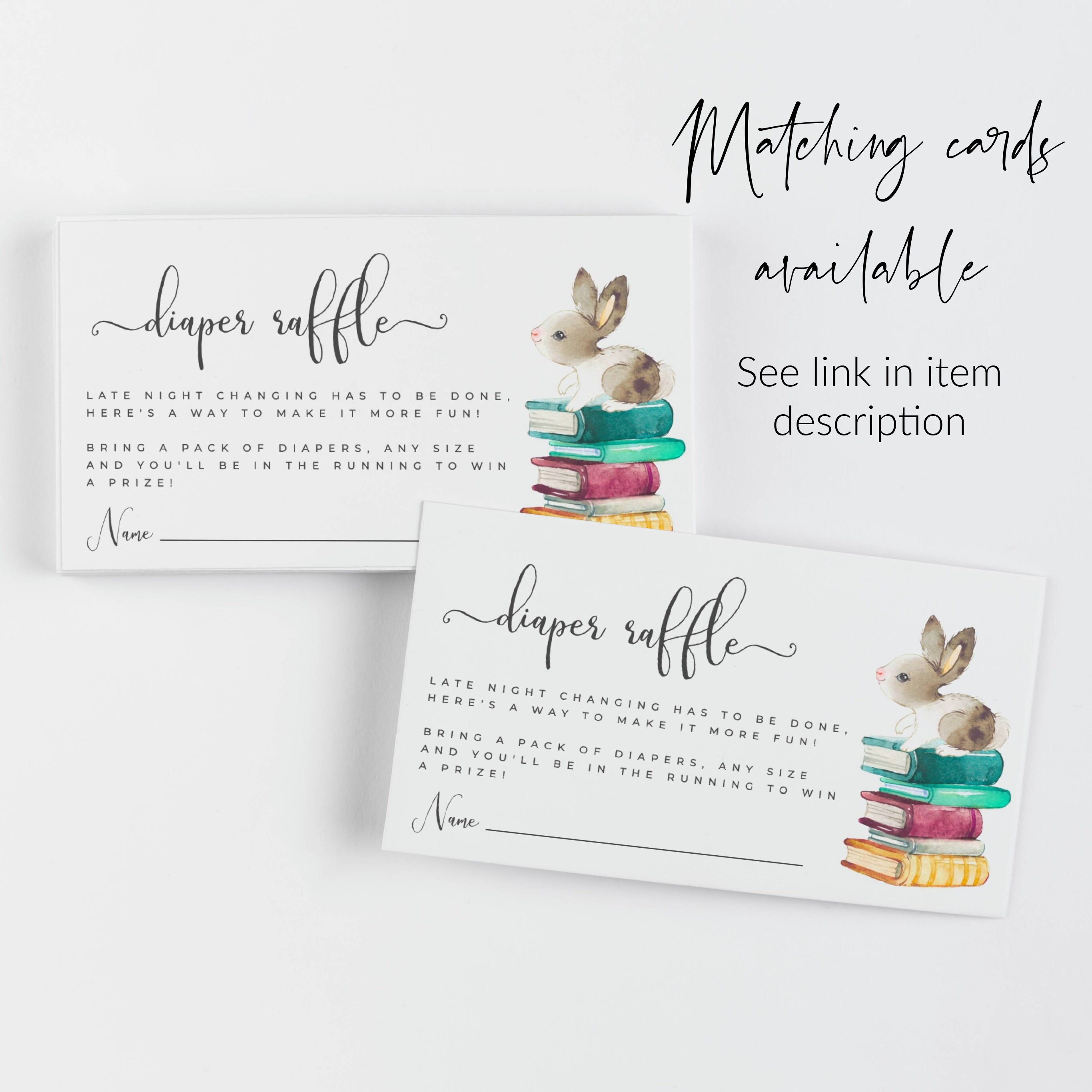 Storybook Baby Shower Diaper Raffle Sign Printable Book | Etsy