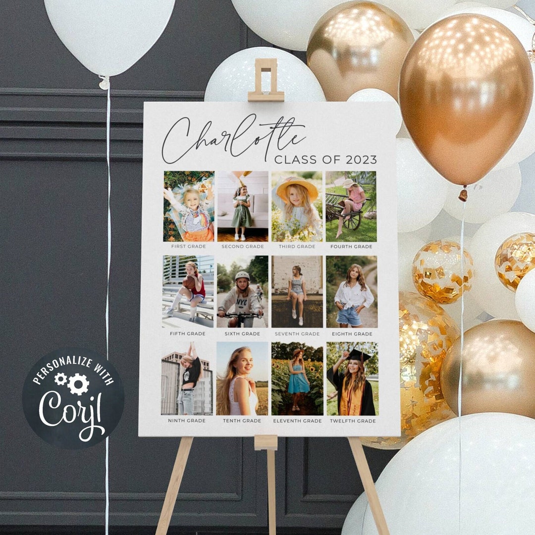 Graduation Through the Years Poster Template Printable Class - Etsy