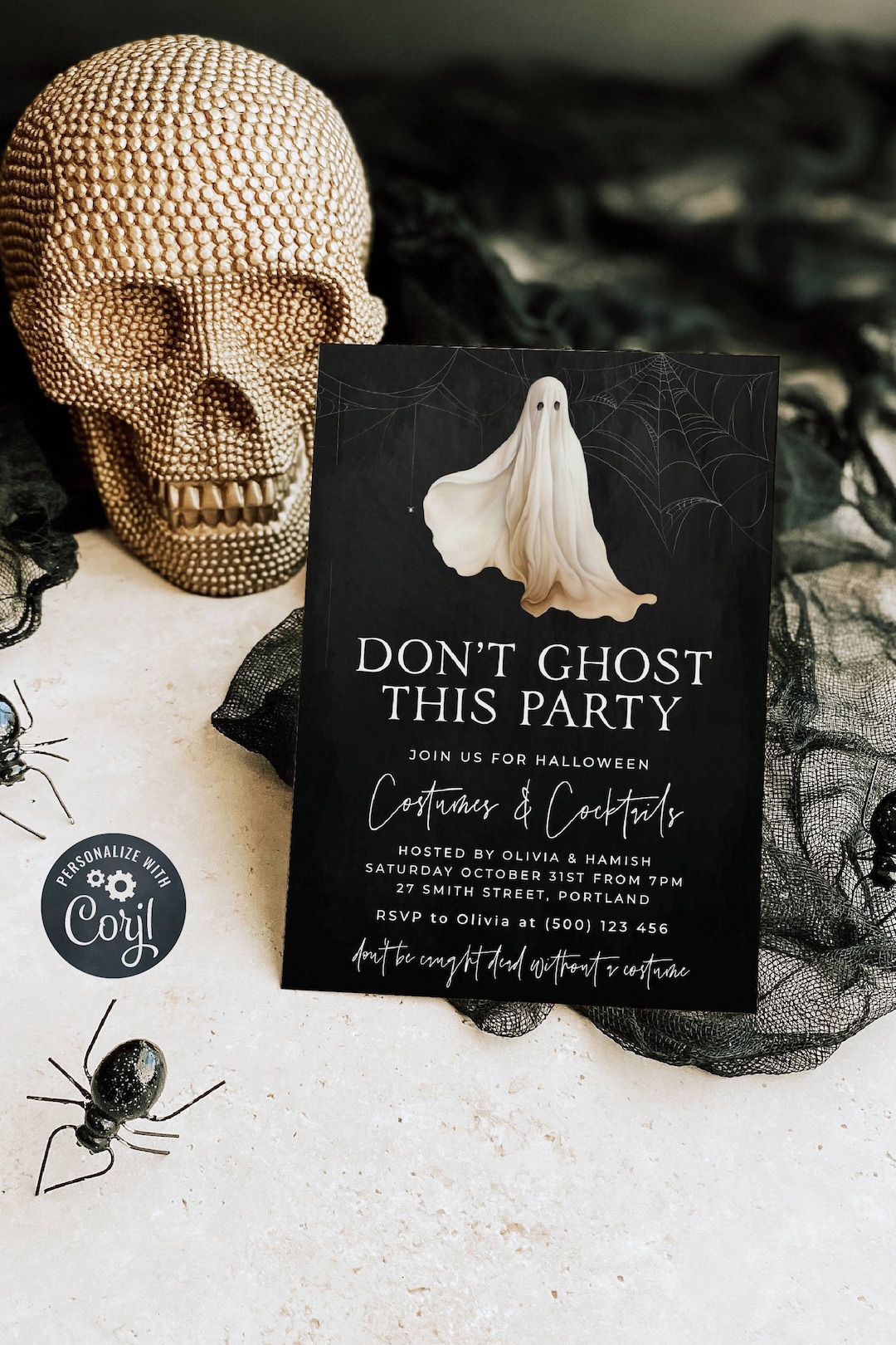 Don't Ghost This Party Halloween Invitation Template, Printable ...