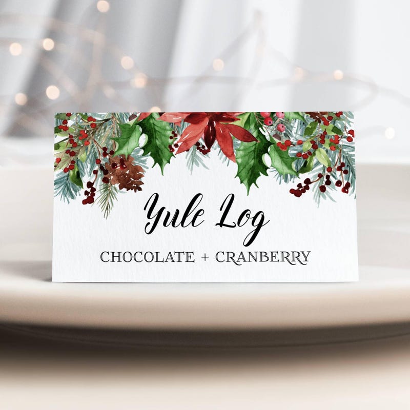 Christmas Place Cards - Etsy