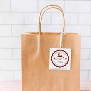 North Pole Official Delivery Gift Tag Template, Printable Santa Claus ...