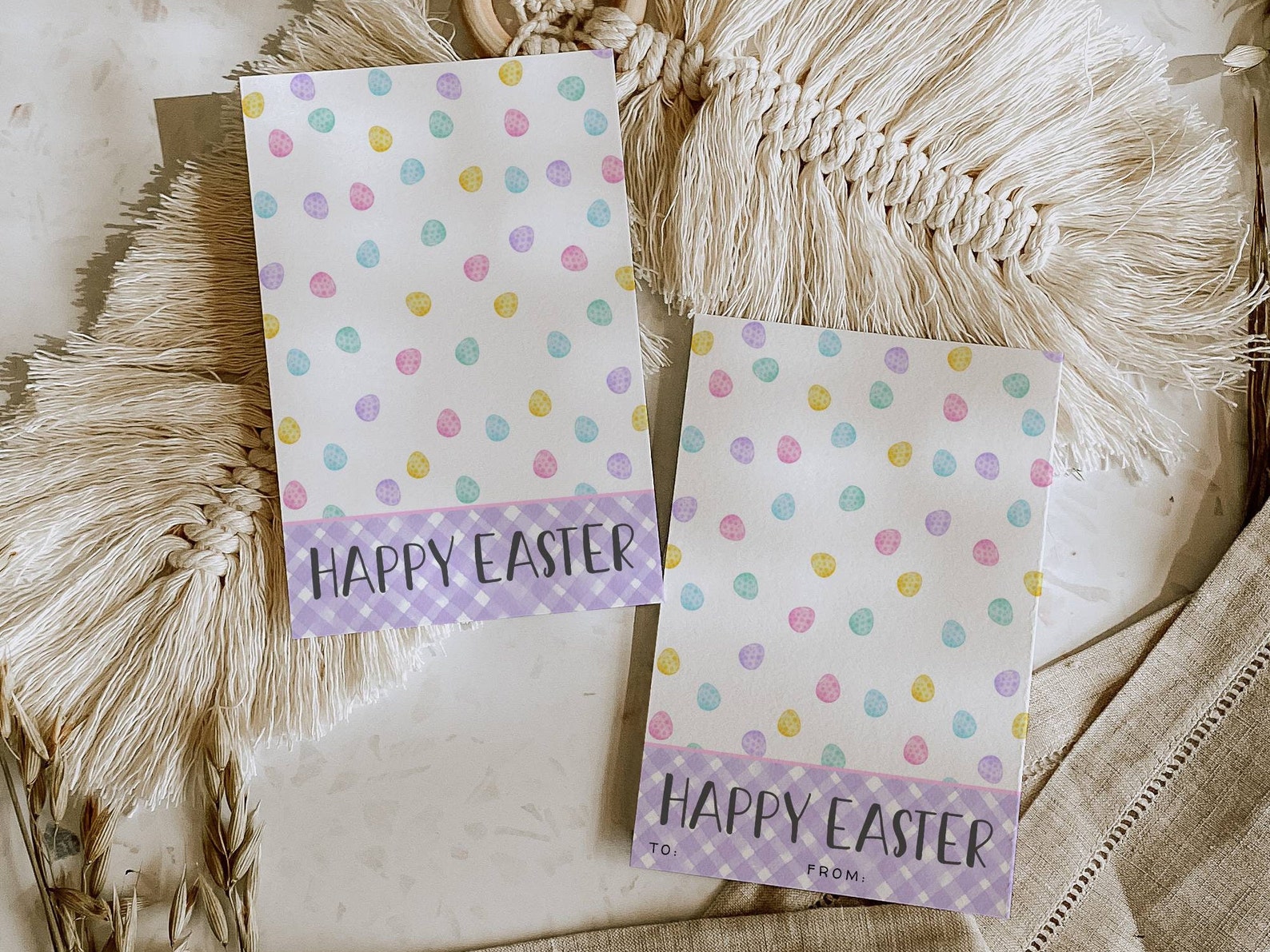 Printable Easter Eggs Mini Cookie Card Colorful Easter Eggs - Etsy