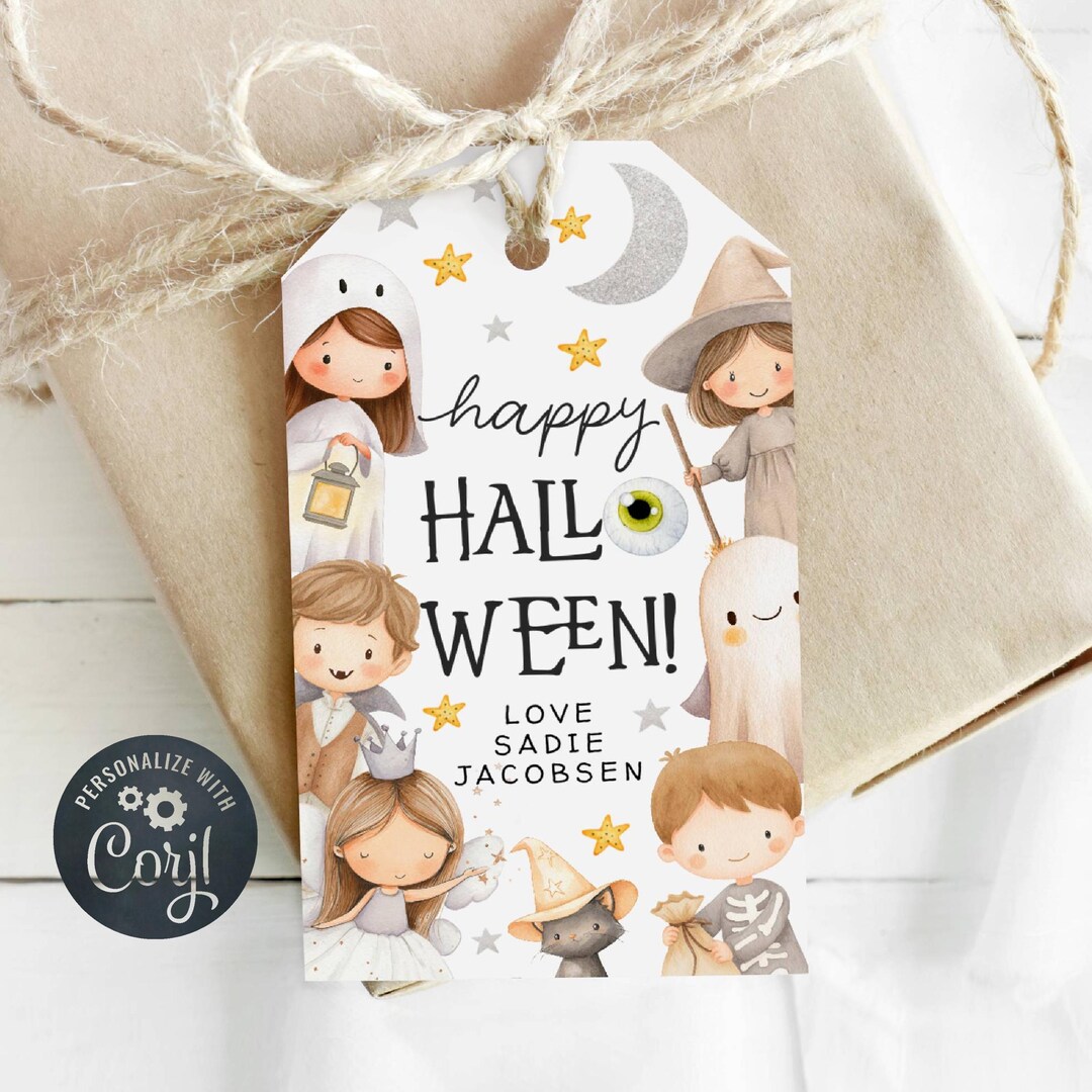 Happy Halloween Gift Tag Template, Printable Trick or Treat Classroom ...