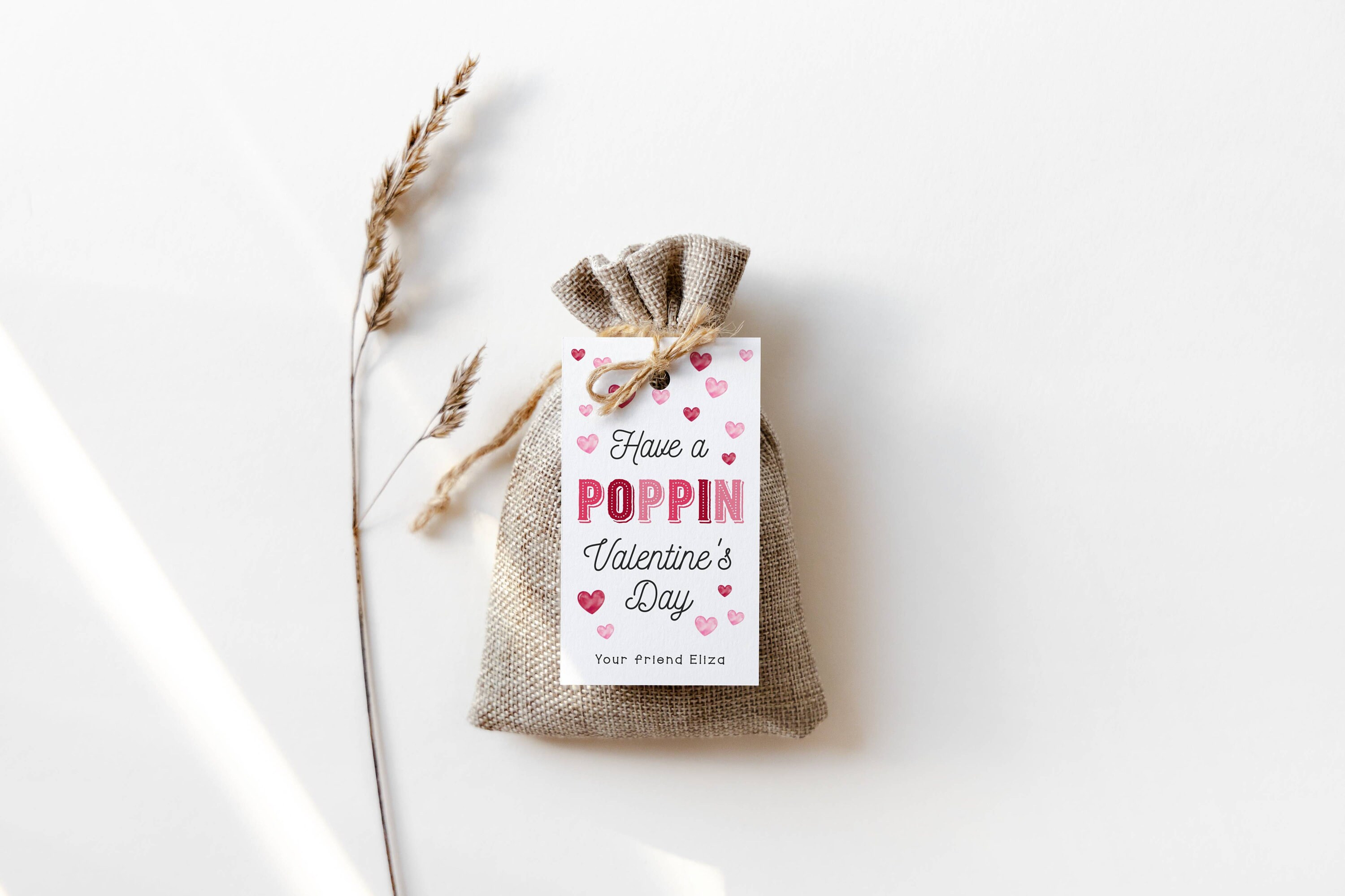 Popcorn Valentine Gift Tag Template Printable Have a Poppin | Etsy