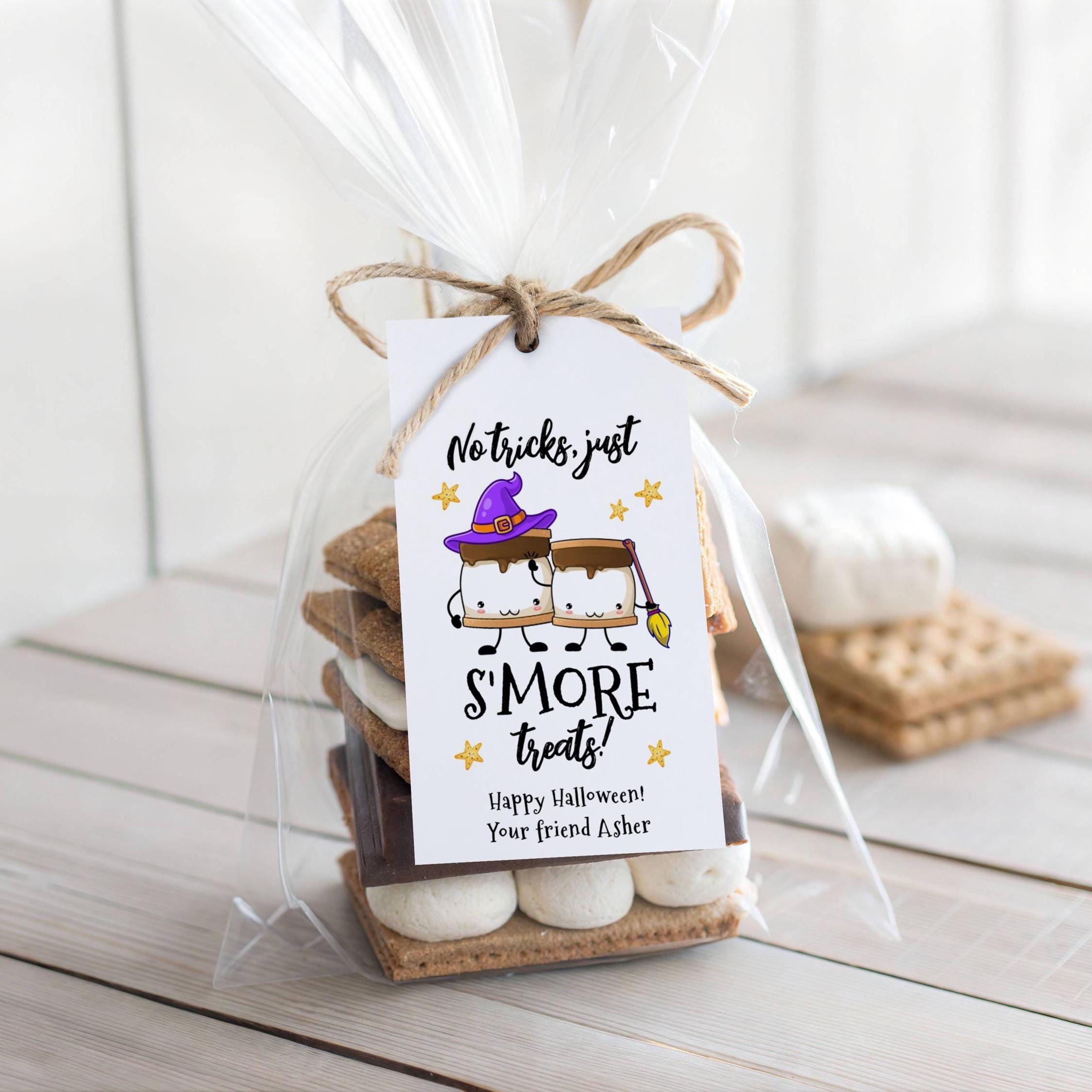 Halloween S'mores Gift Tag Template, Printable No Tricks Just Smore ...