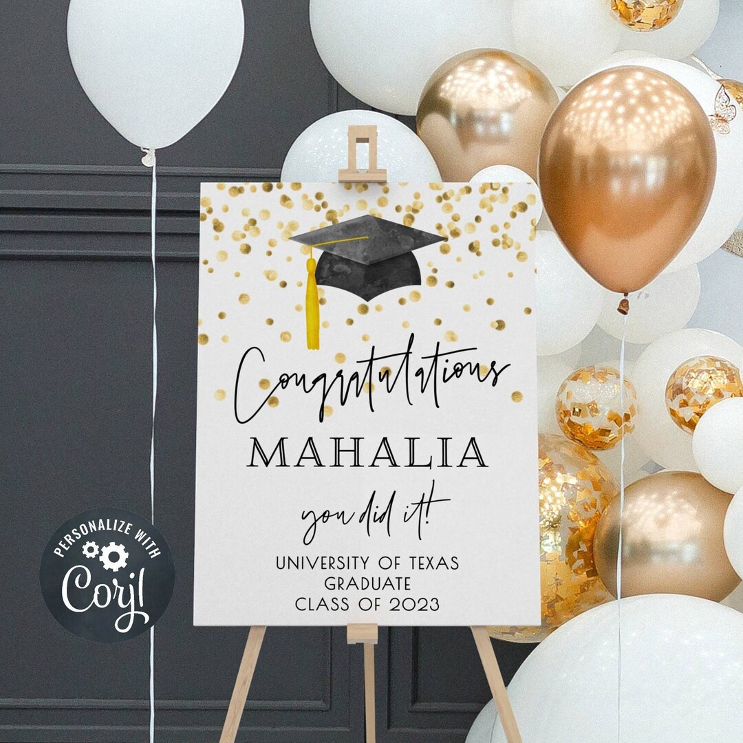 Graduation Welcome Sign Template Printable Congratulations - Etsy