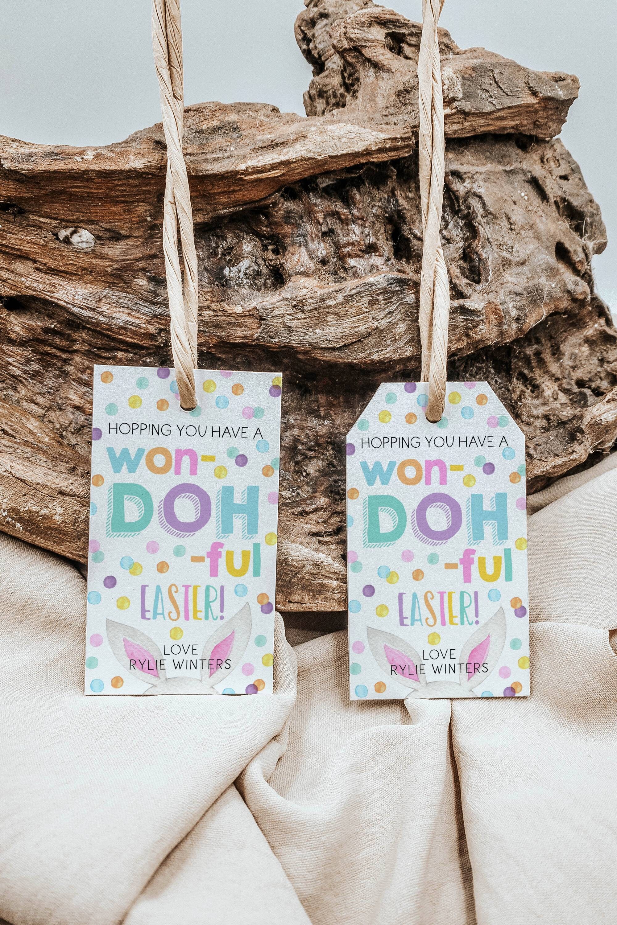 Easter Play Dough Gift Tag Template, Printable Woh-doh-ful Favor Tag ...